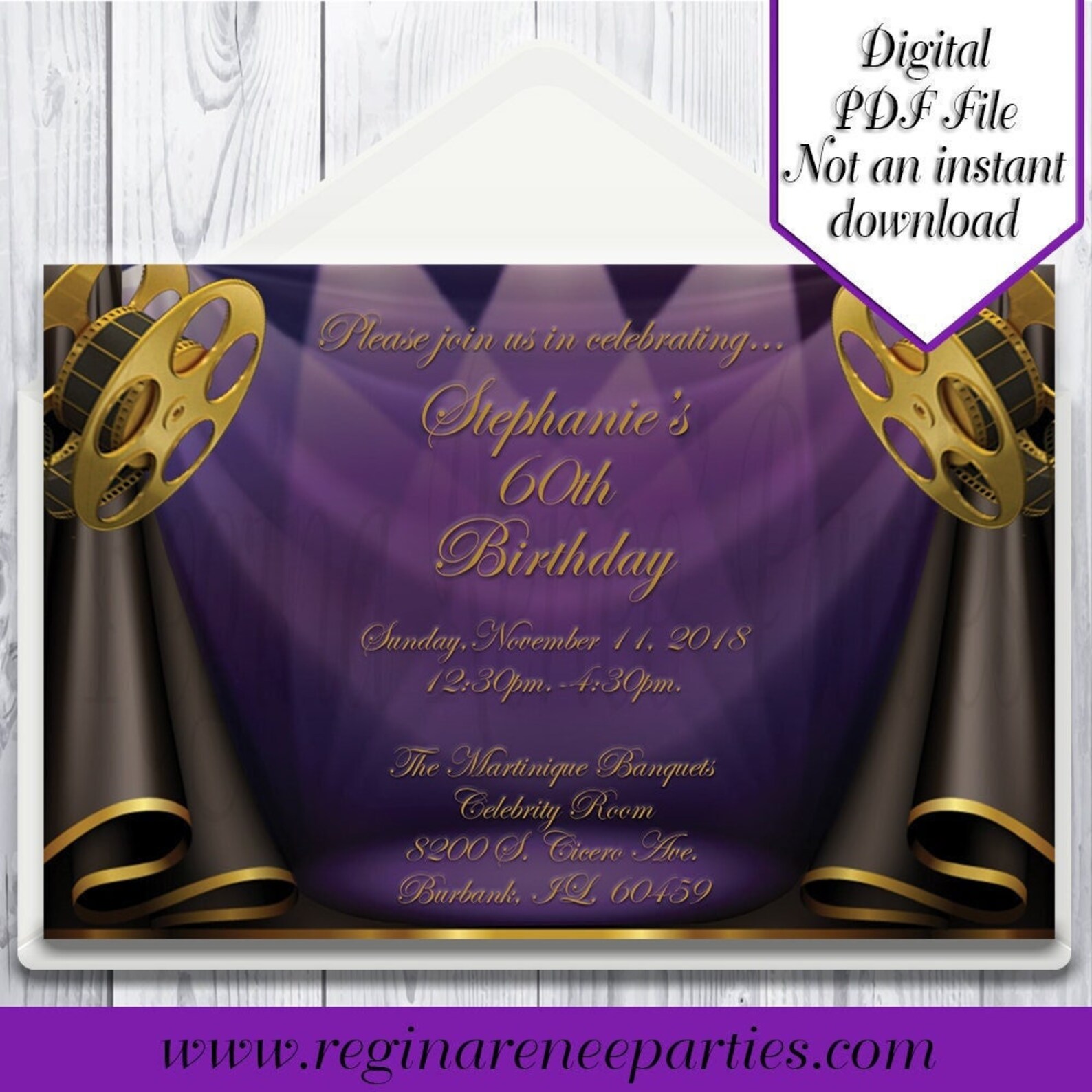 Lights Camera Action Theme Invitations Lights Camera - Etsy