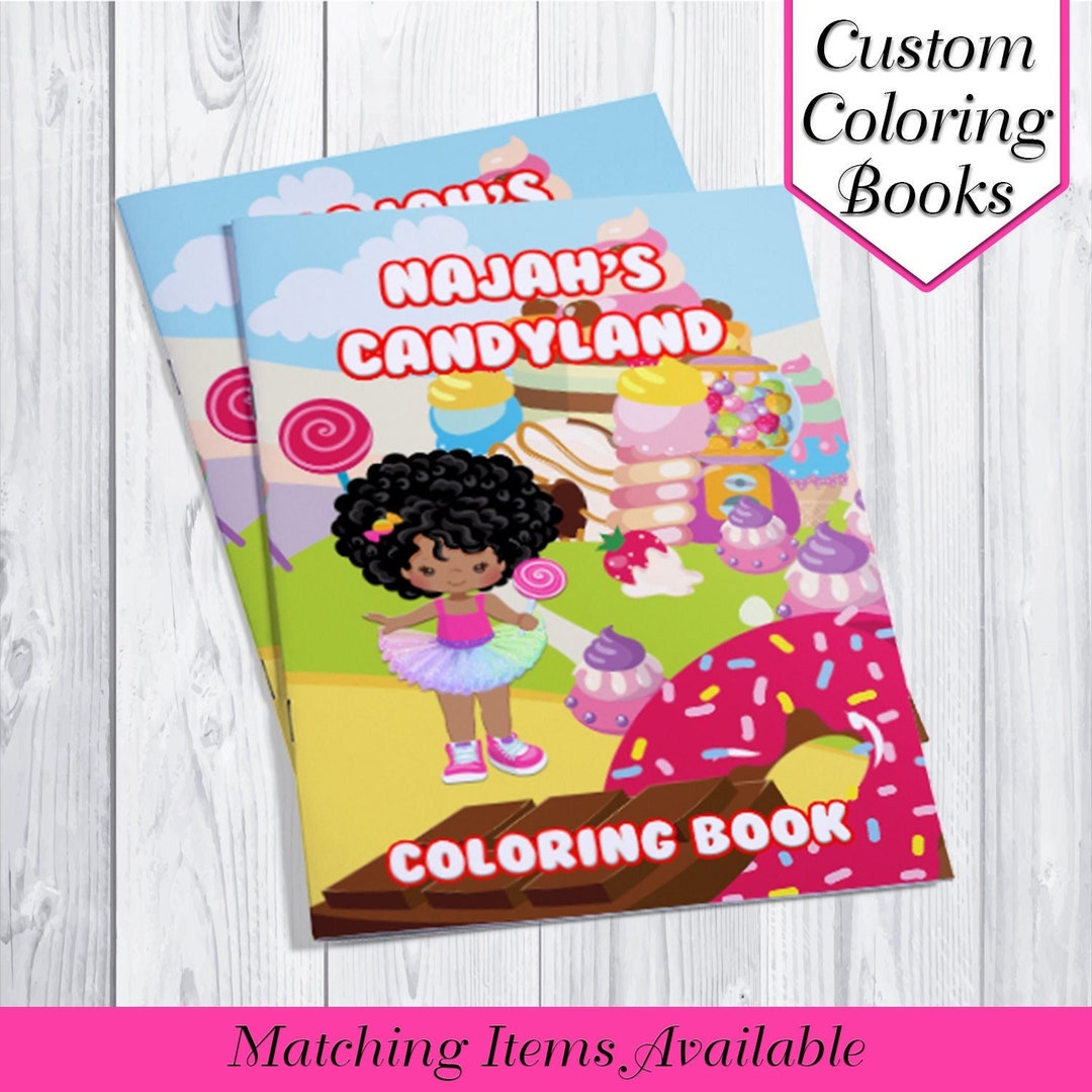 Candyland Theme Coloring Books | Candyland Party | Birthday Party ...