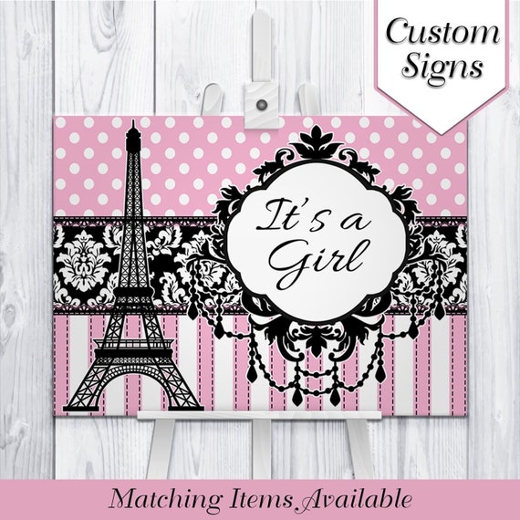 Paris Theme Banners Paris Party Decorations Set, Paris Happy Birthday