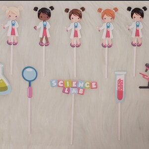 Science Lab Party Cupcake Toppers Science Lab Birthday Party | Etsy