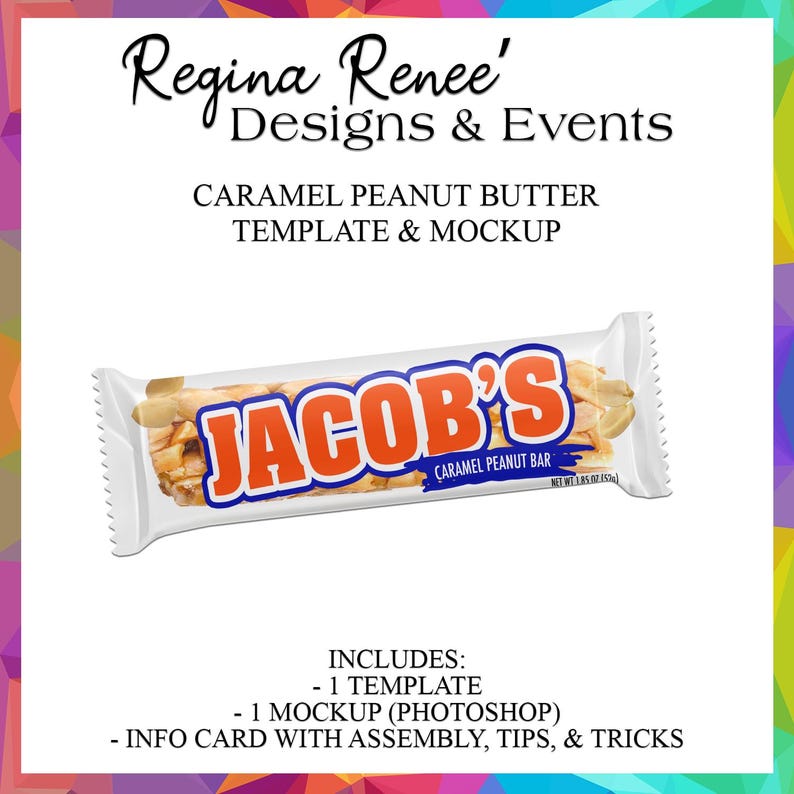 Caramel Candy Bar Template & Mockup | Candy Bar Template | Candy Bar ...