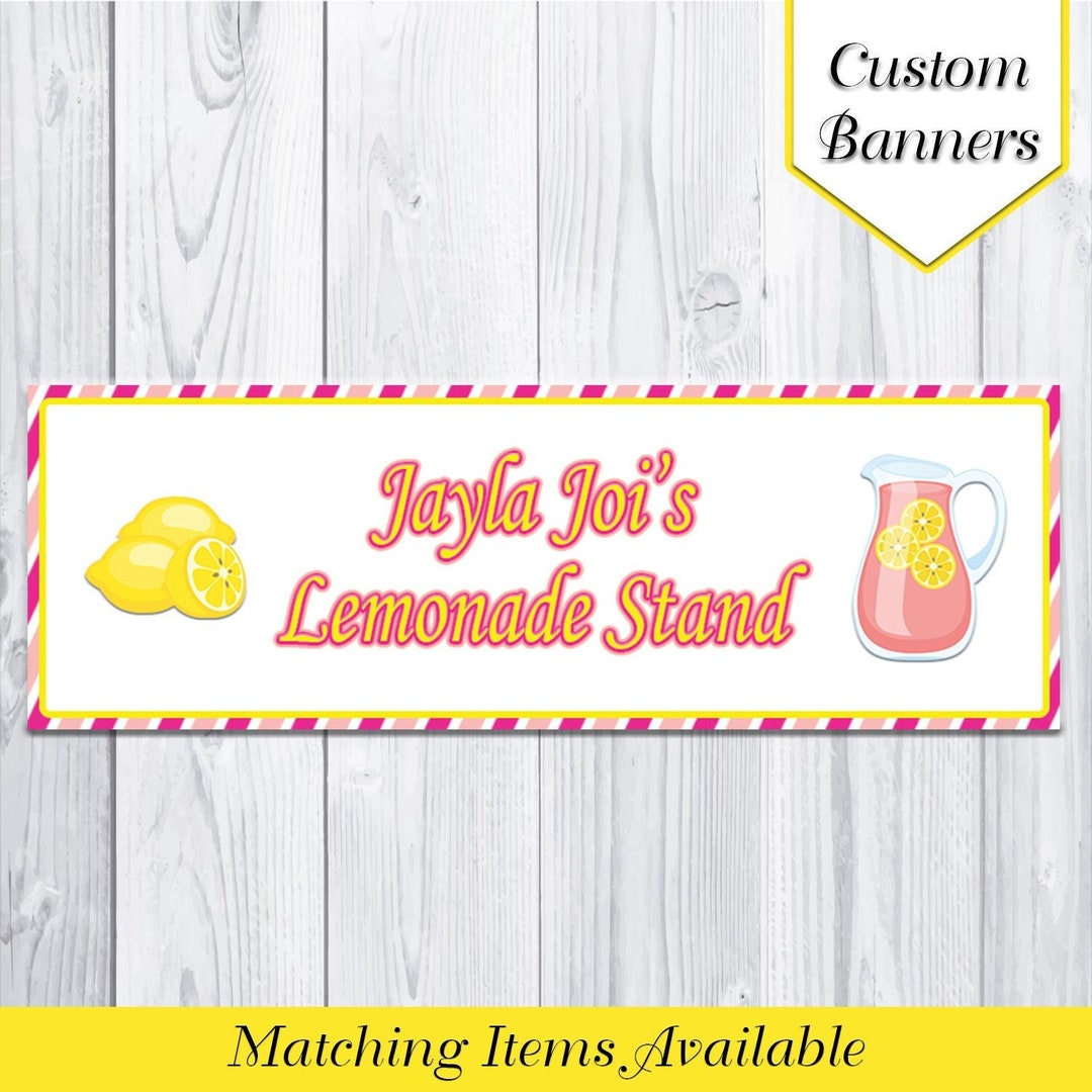 Lemonade Theme Banner | Banner | Baby Shower | Lemons | Lemonade ...