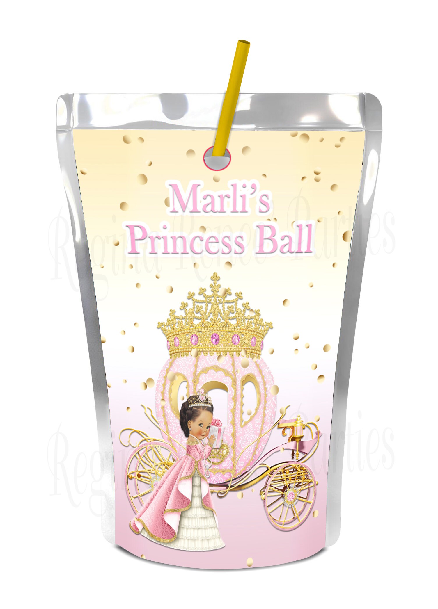Princess Juice Pouch Labels Princess Party Princess Baby - Etsy