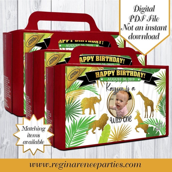 Wild ONE Animal Cracker Box Labels Wild ONE Party Wild ONE | Etsy