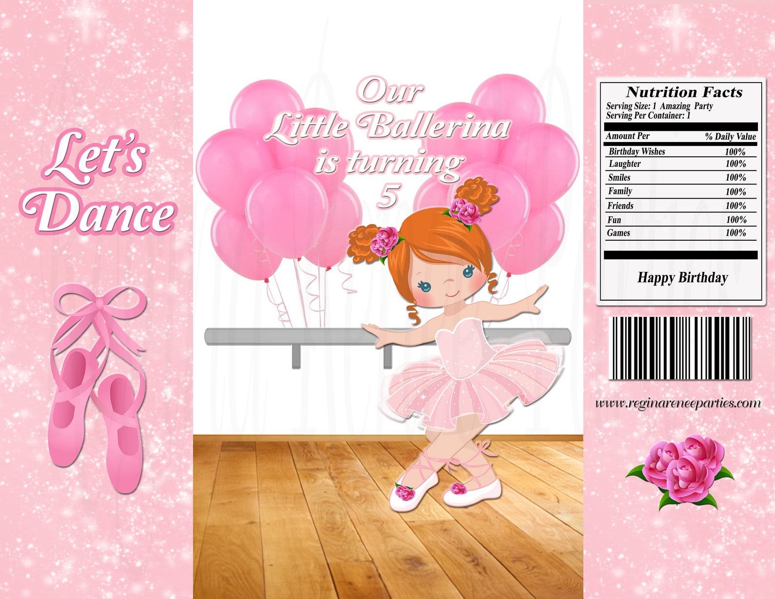 Ballerina Chip Bags | Ballerina Birthday Party | Ballerina Party Favors ...