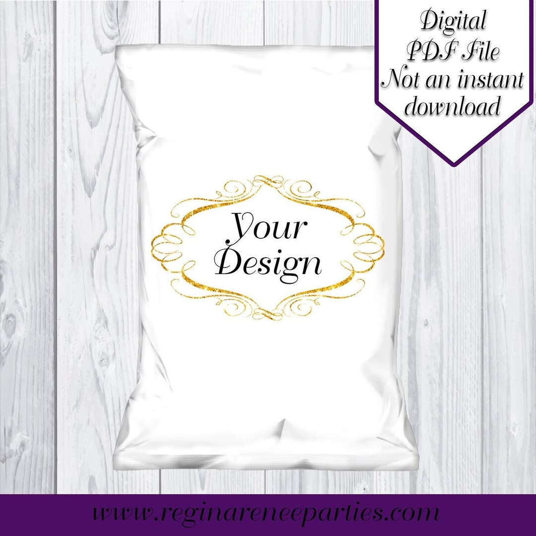 Custom Chip Bags Personalized Chip Bags Party Favors Treat Bags Snack ...