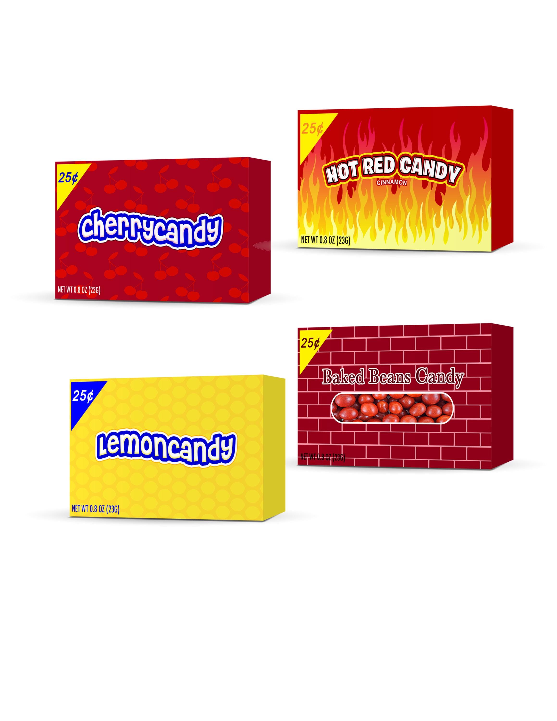 Retro Candy Mini Box Templates & Mockups | Candy Templates | Candy ...