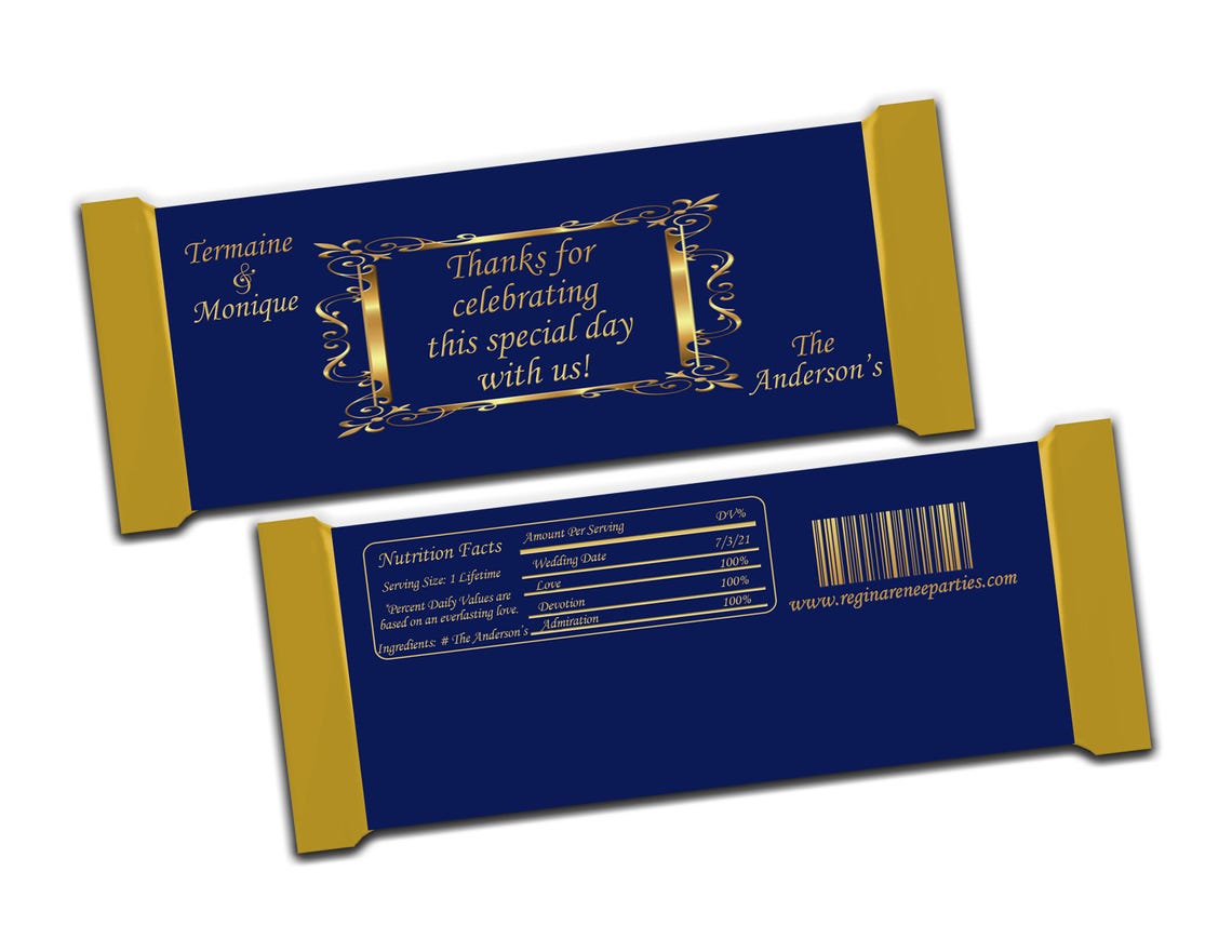 Chocolate Candy Bar Wrappers | Mini Candy Bar Wrappers | Candy Favors ...
