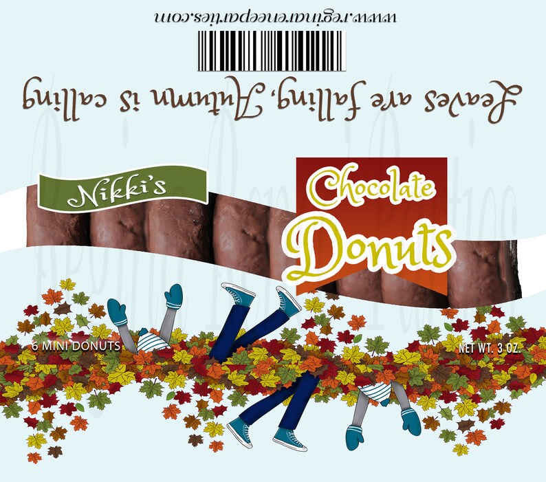 Happy Fall Donut Wrappers Donut Favors Donuts Party - Etsy