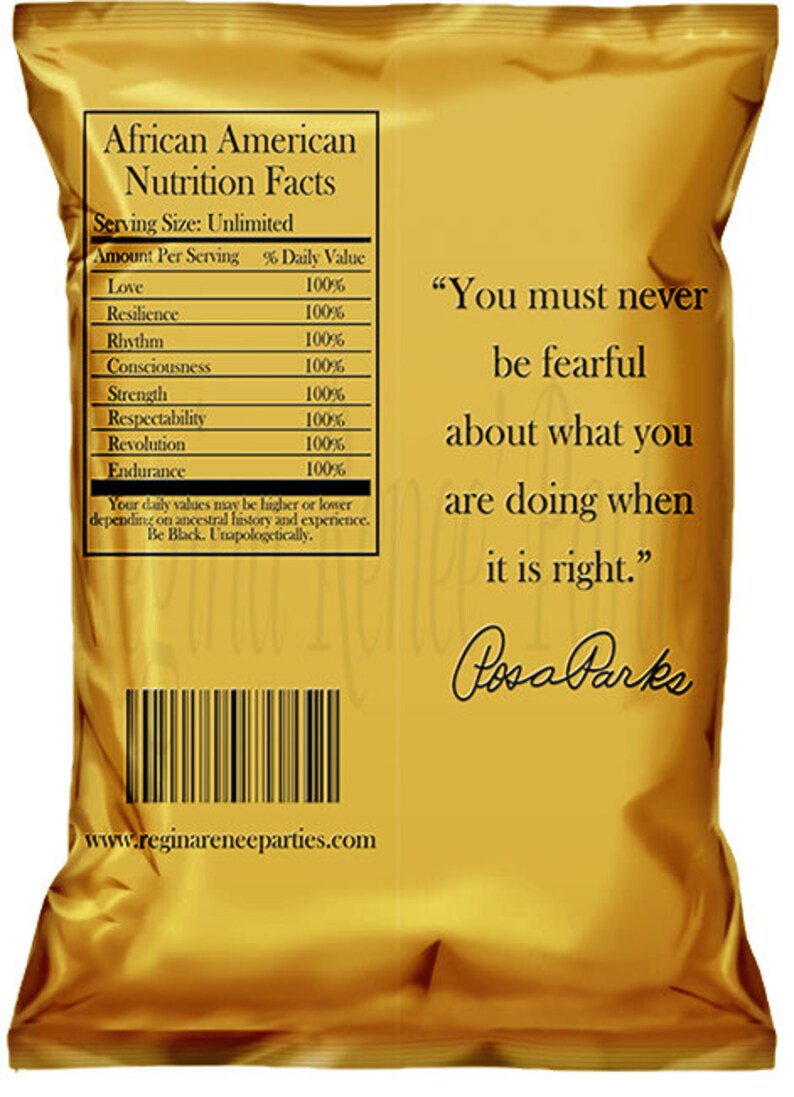 Black History Theme Chip Bags Famous African Americans | Etsy