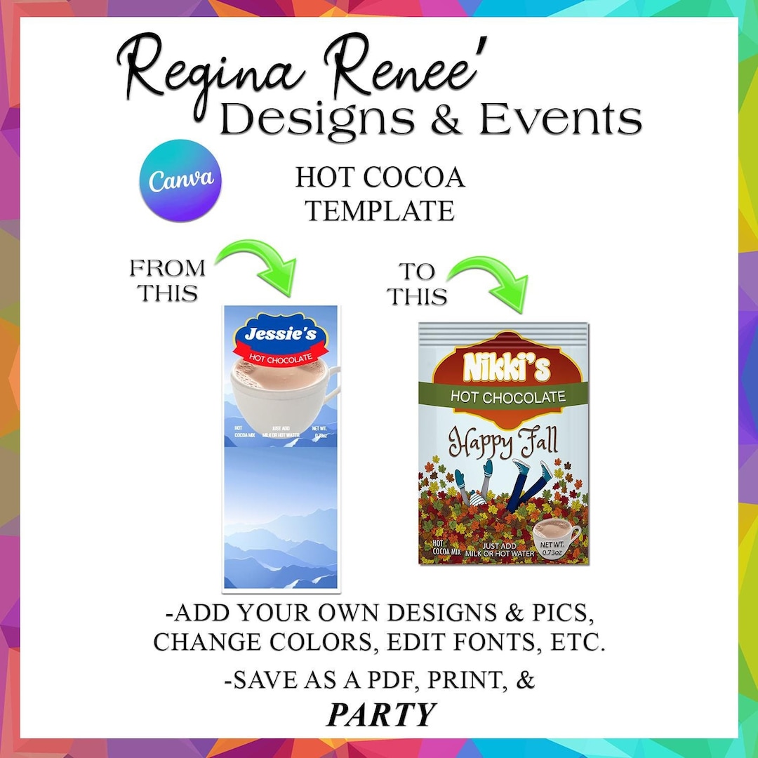 Canva Hot Cocoa Templates | Hot Chocolate Templates | Hot Cocoa Party ...