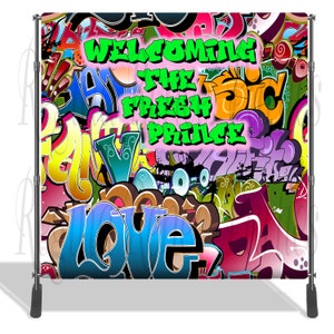 Fresh Prince Backdrop | Fresh Princess Backdrop | Graffiti Backdrop ...