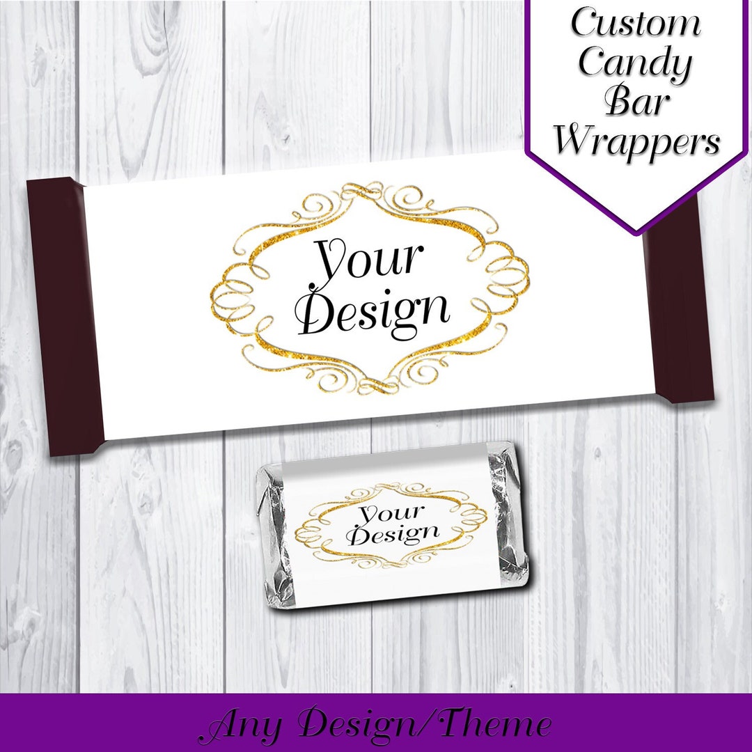 Chocolate Candy Bar Wrappers Mini Candy Bar Wrappers Candy Favors Candy ...