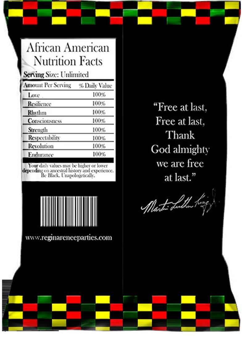 Black History Theme Chip Bags Famous African Americans | Etsy