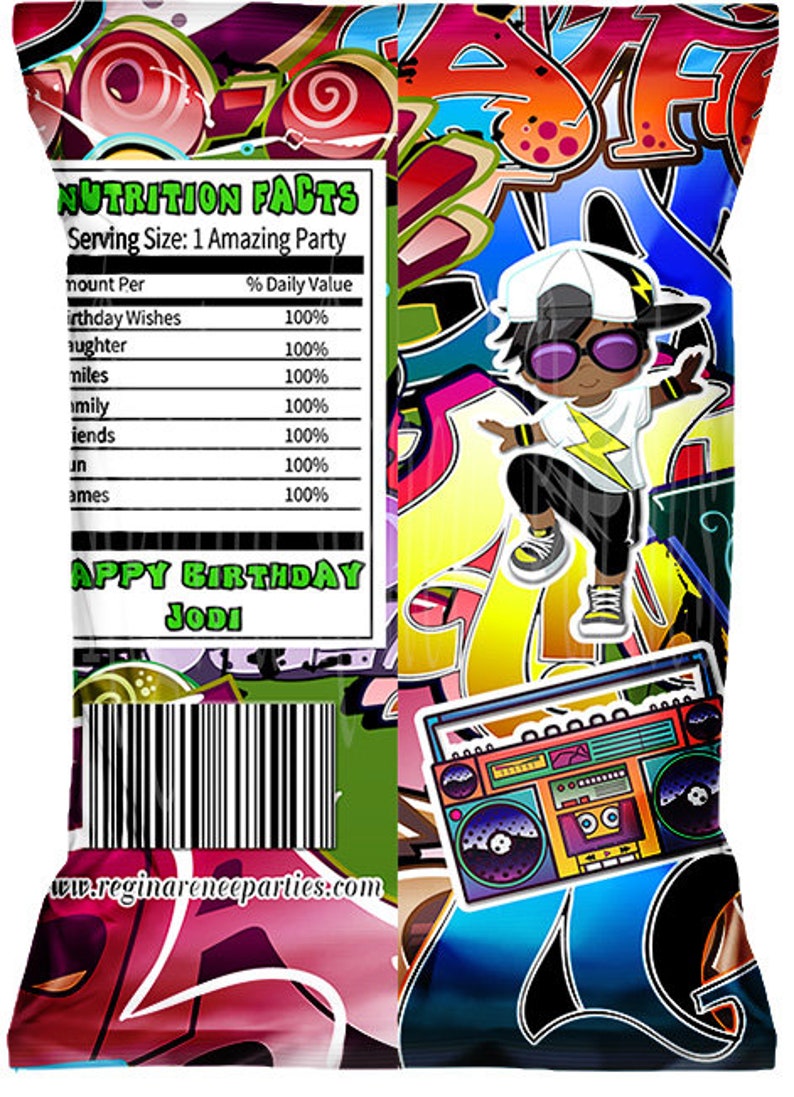Hip Hop Chip Bags Hip Hop Party Hip Hop Birthday Hip Hop - Etsy