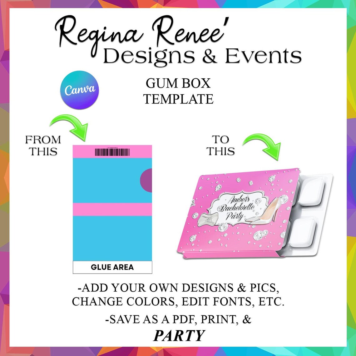Canva Gum Pack Template | Canva Gum Template | Canva Templates | Canva ...