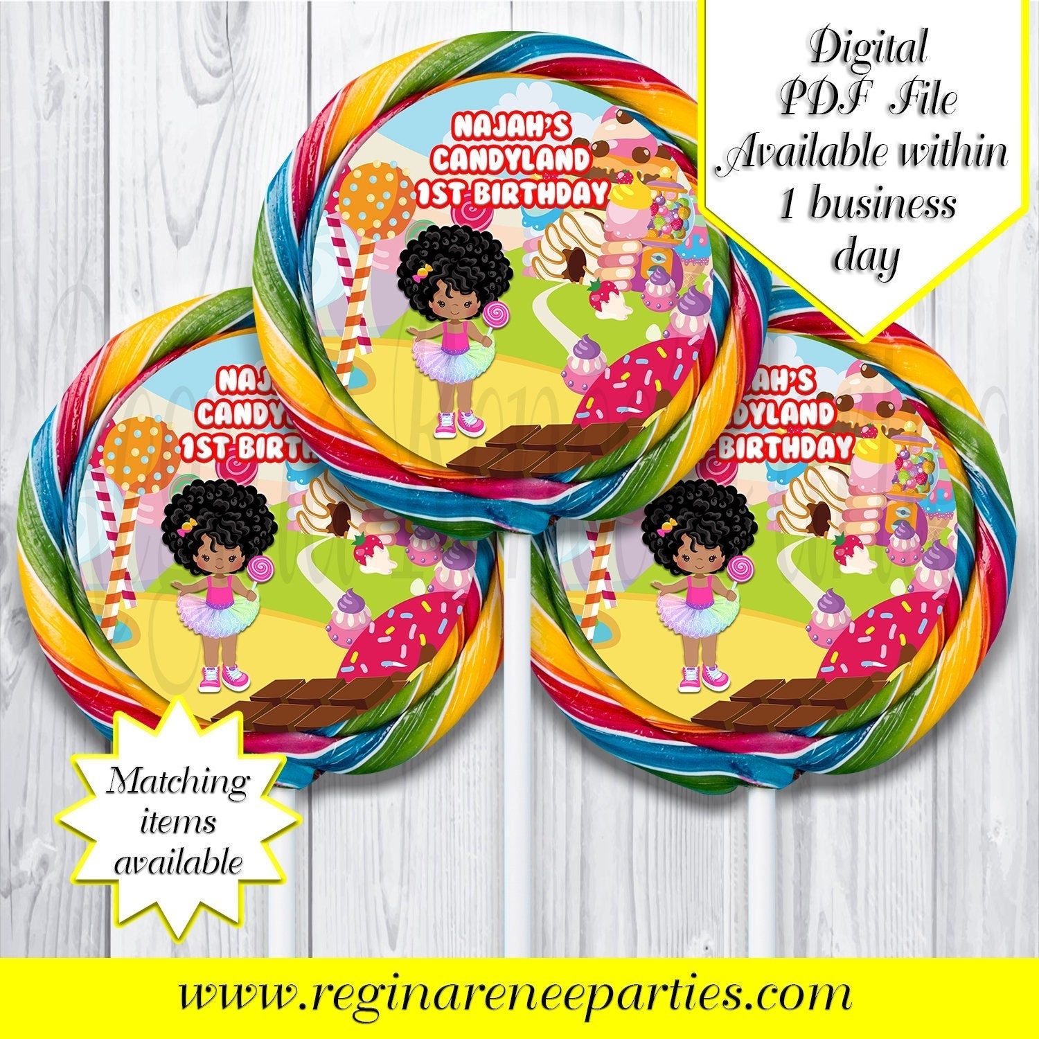 Candyland Large Lollipops Labels Candyland Birthday - Etsy