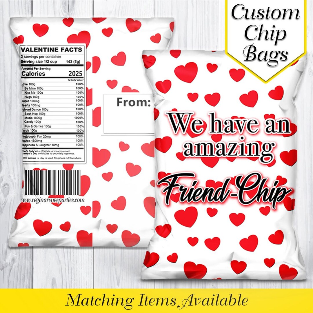Valentine's Day Chip Bag | Happy Valentine's Day | Valentine's Day ...