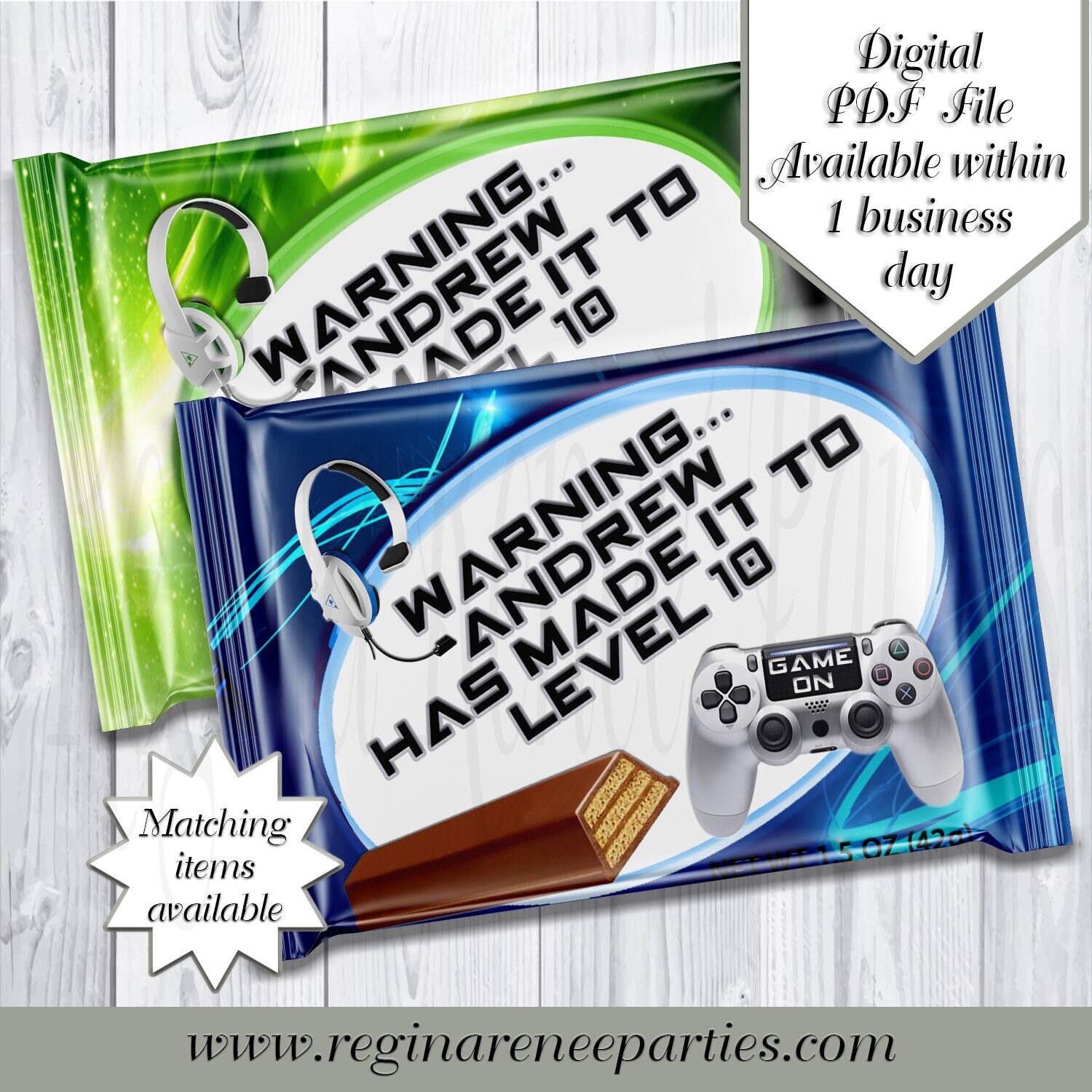 Video Game Candy Bar Wrappers Video Game Video Game Favors - Etsy