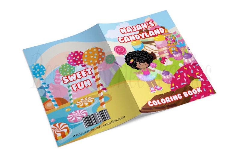 Candyland Theme Coloring Books | Candyland Party | Birthday Party ...