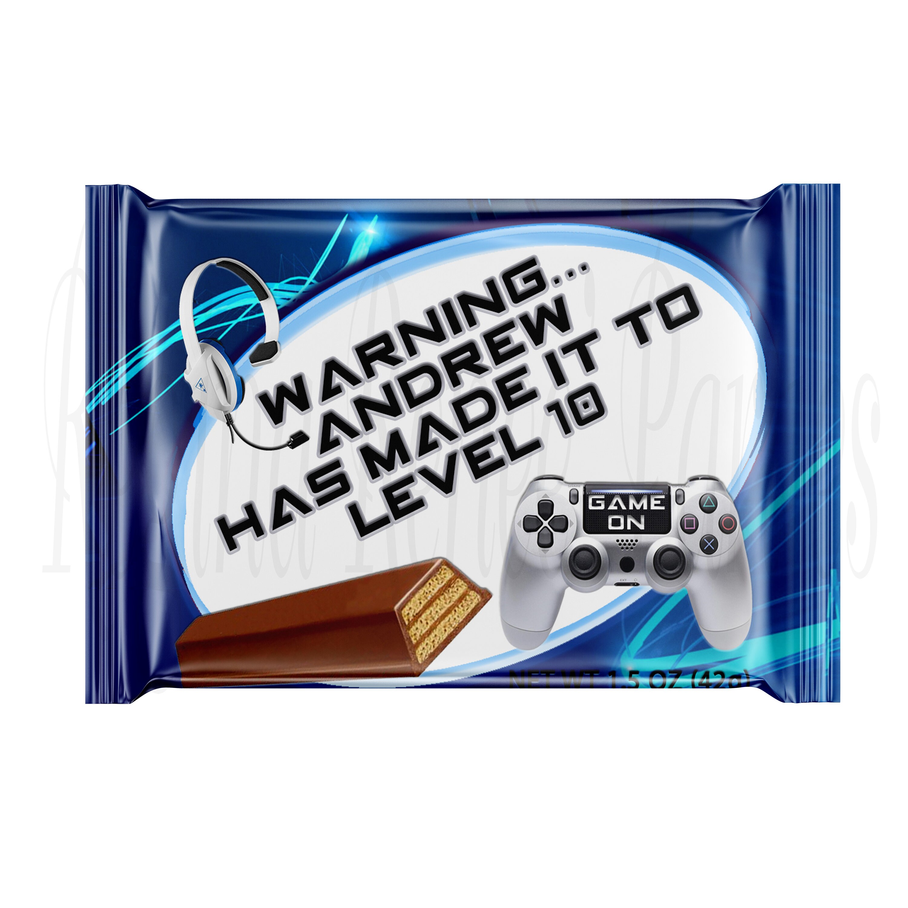 Video Game Candy Bar Wrappers Video Game Video Game Favors - Etsy