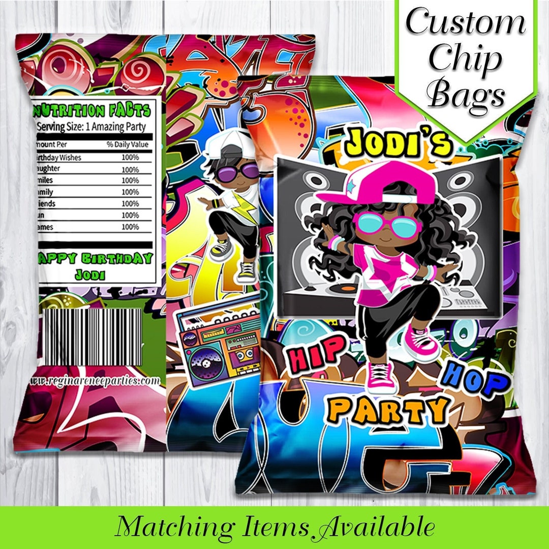 Hip Hop Chip Bags | Hip Hop Party | Hip Hop Birthday | Hip Hop Party ...
