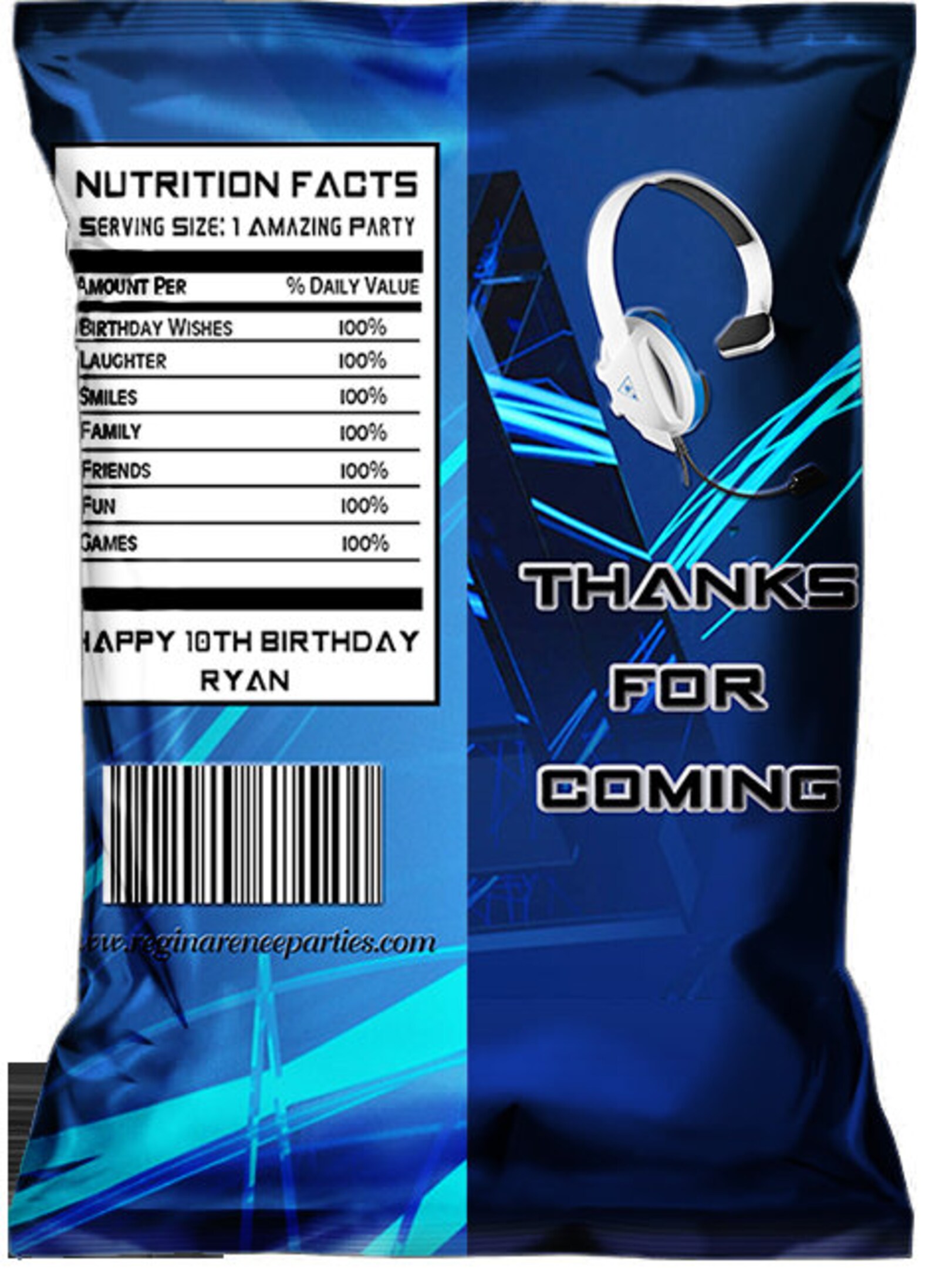 Video Game Chip Bags | Video Game Treat Bags | Video Game Favor Bags ...