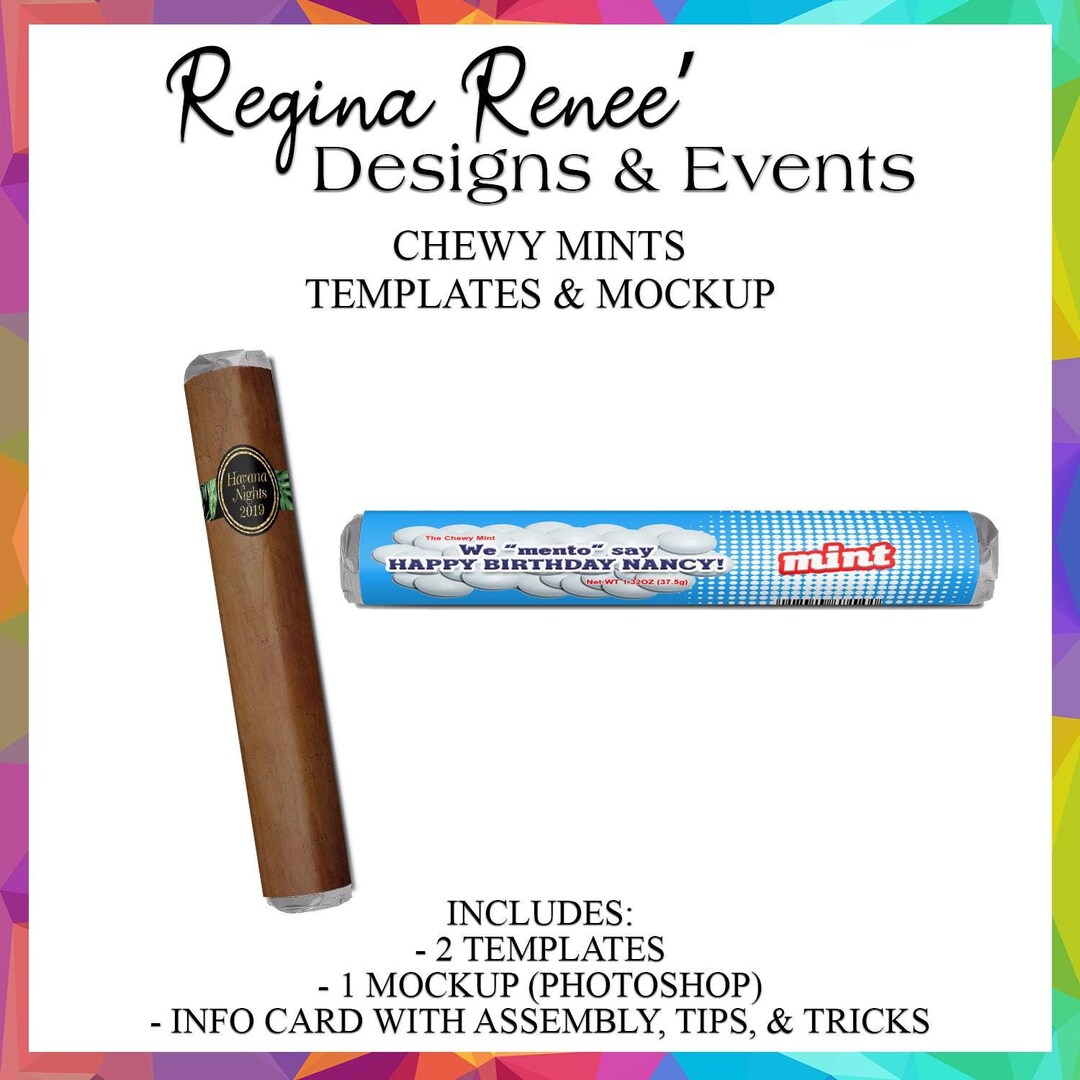 Chewy Mints Templates & Mockup | Mint Templates | Mint Candy Templates ...