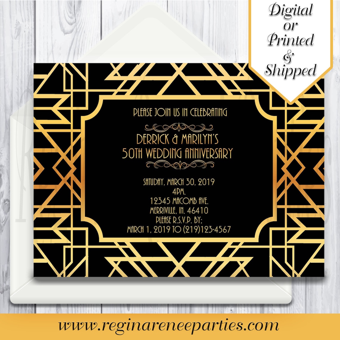 The Great Gatsby Invitations Great Gatsby Party The Great | Etsy