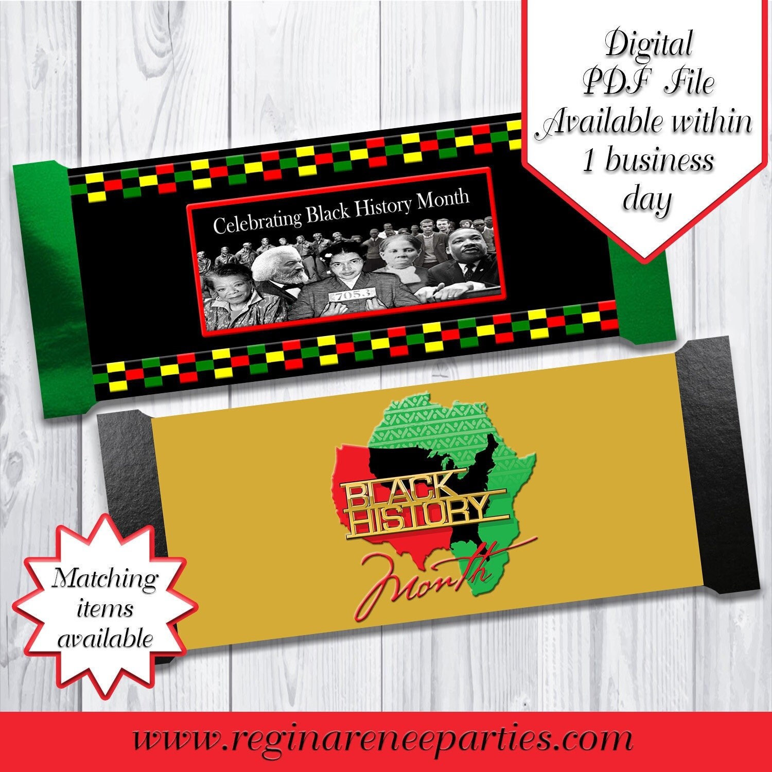 Black History Theme Candy Bar Wrappers Famous African - Etsy