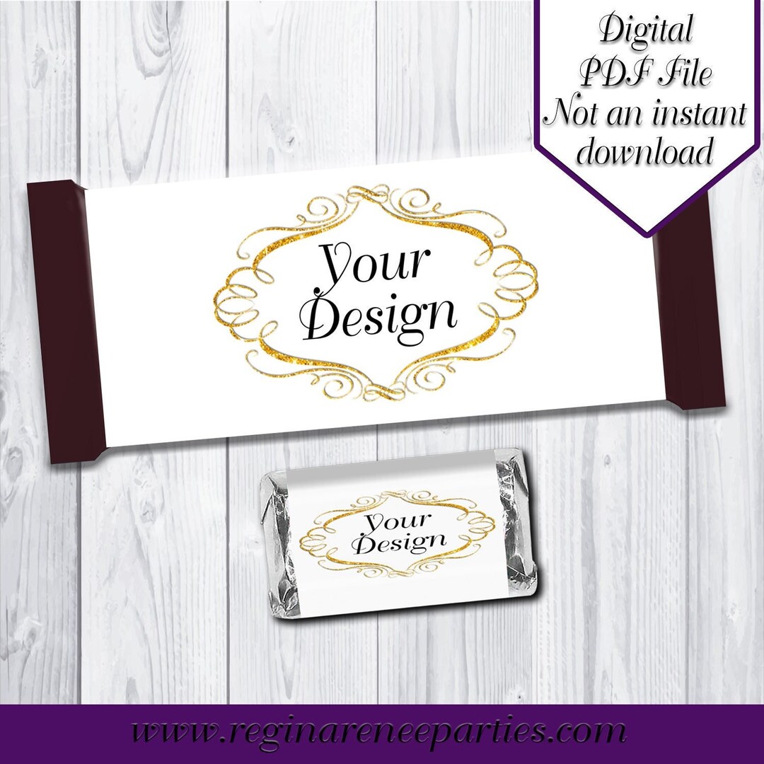 Chocolate Candy Bar Wrappers Mini Candy Bar Wrappers Candy Favors Candy ...