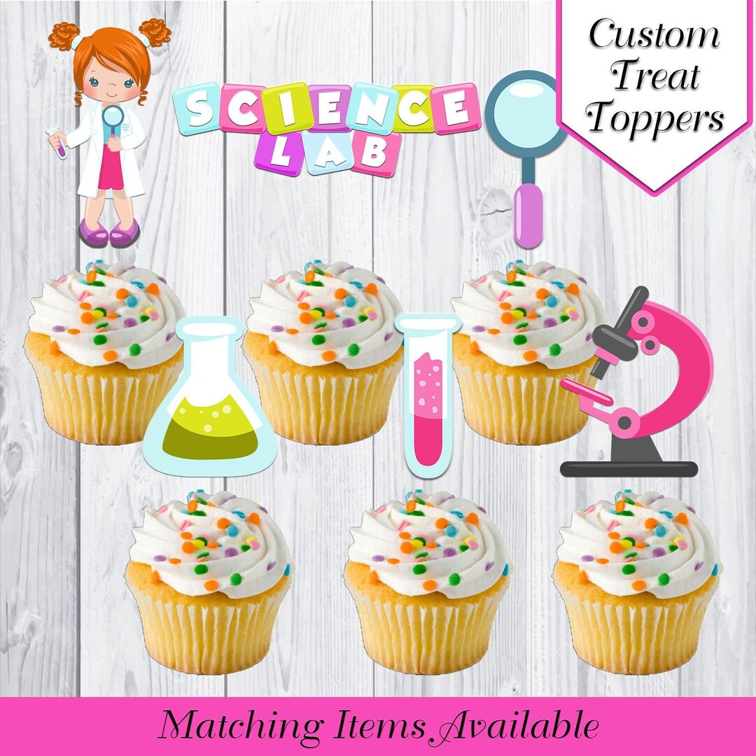 Science Lab Party Cupcake Toppers | Science Lab Birthday Party ...