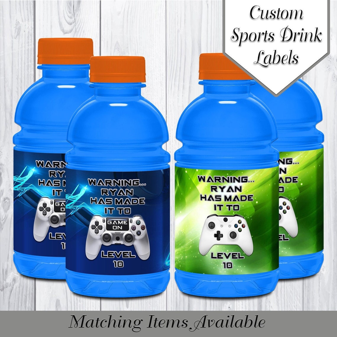 Video Game Theme Bottle Label | Video Game | Video Game Label | Video ...