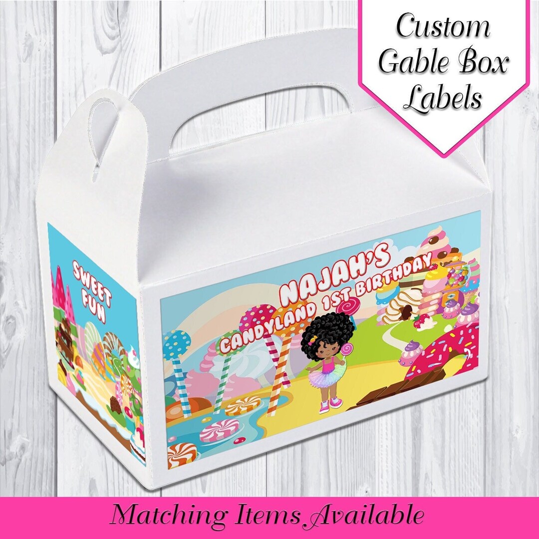 Candyland Theme Gable Boxes | Candyland Party | Candyland Birthday ...