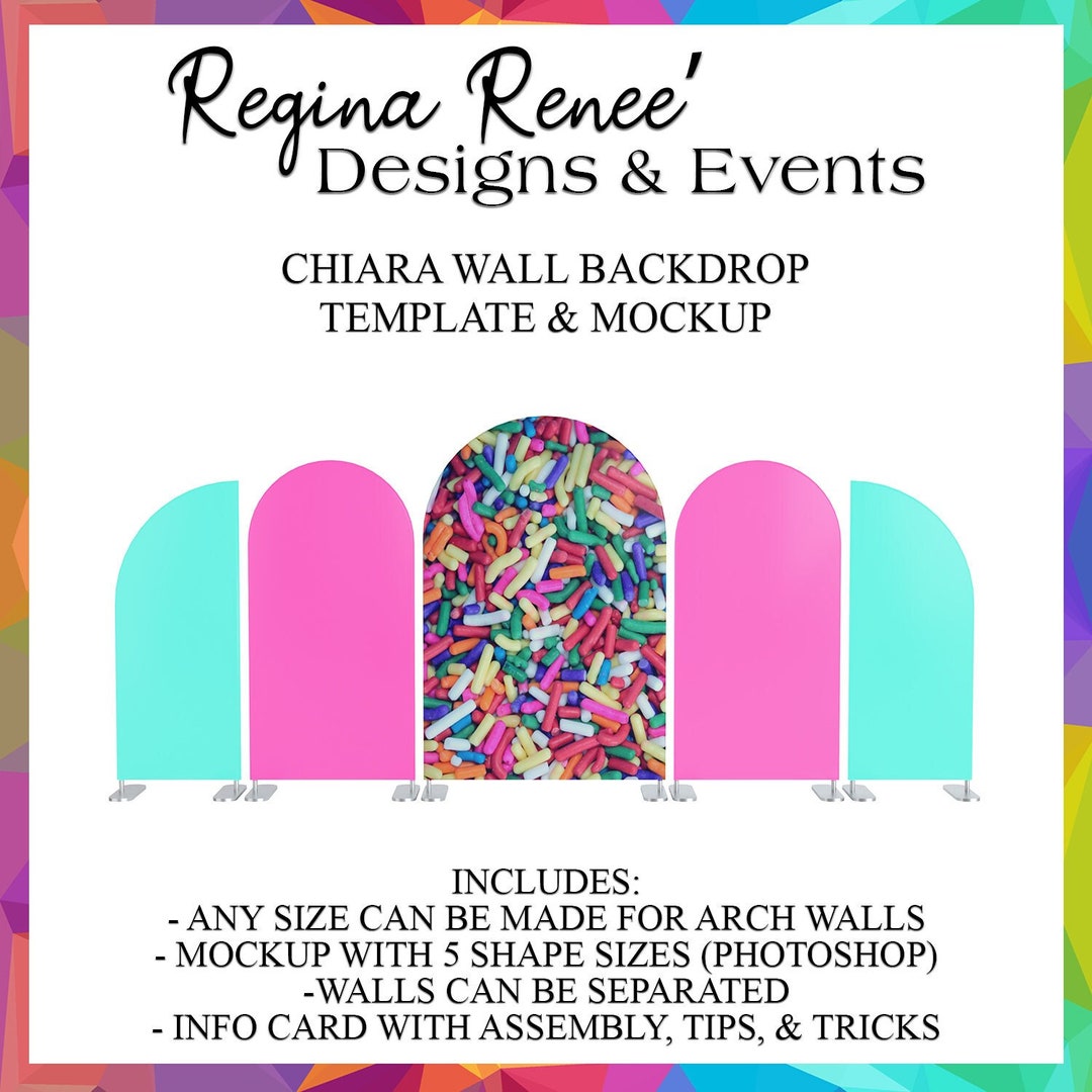 Chiara Wall Backdrop Template & Mockup Custom Wall Backdrop Backdrop ...