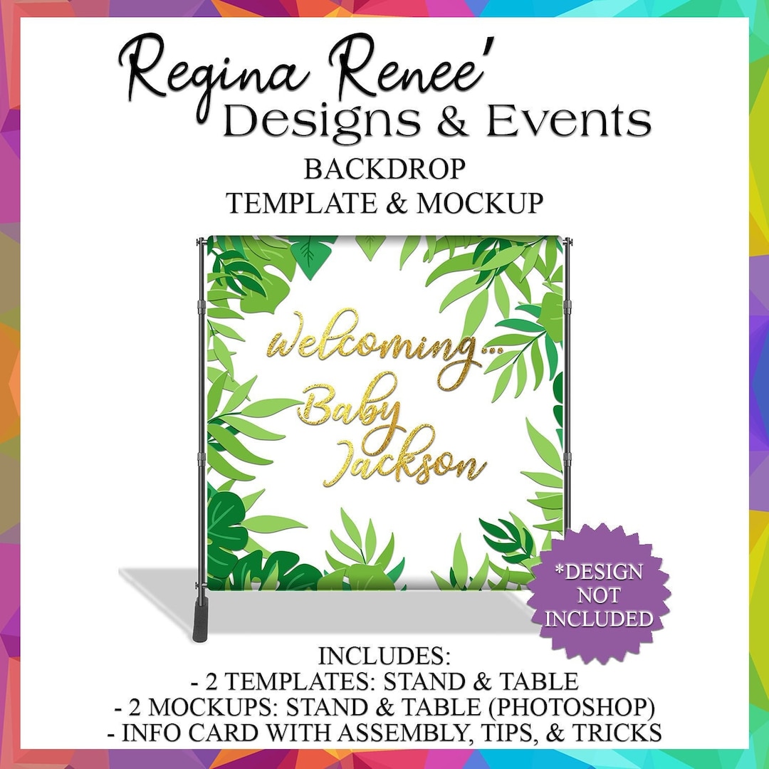 Backdrop Stand and Table Backdrop Template & Mockup | Custom Backdrop ...