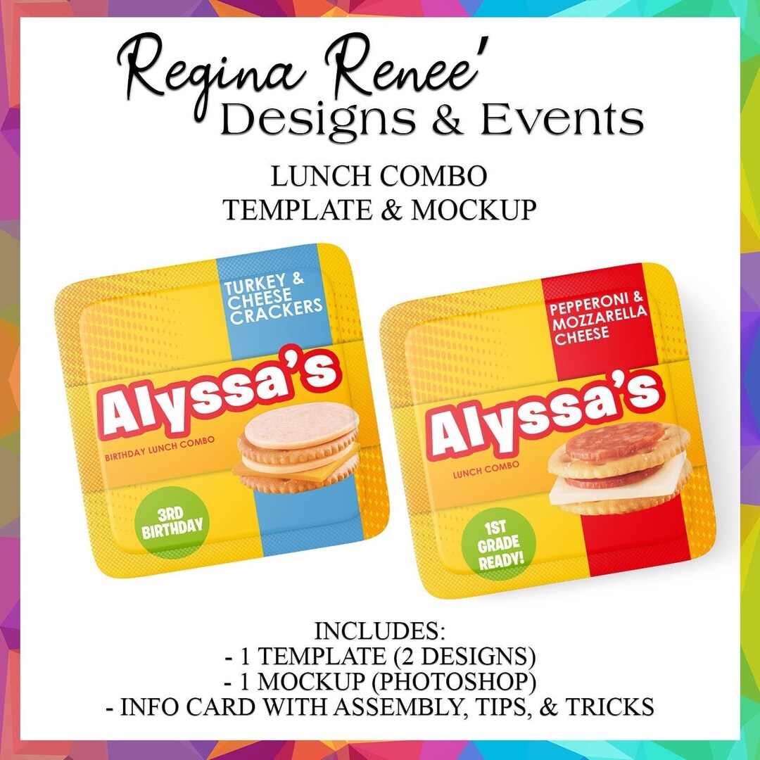 Lunch Combo Template & Mockup | Lunchable Templates | Templates | Candy ...