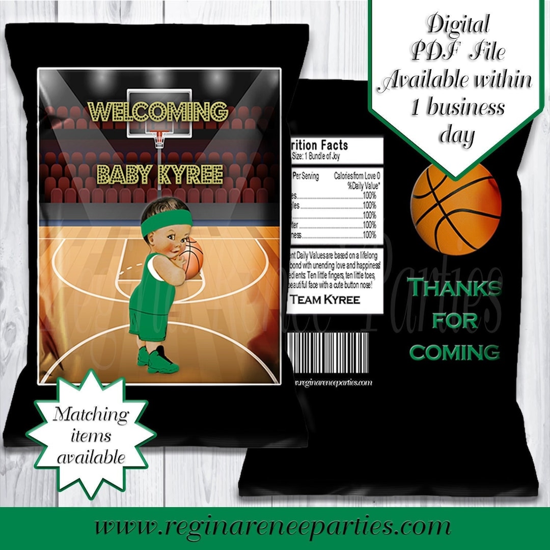 Basketball Theme Chip Bags Basketball Baby Shower - Etsy