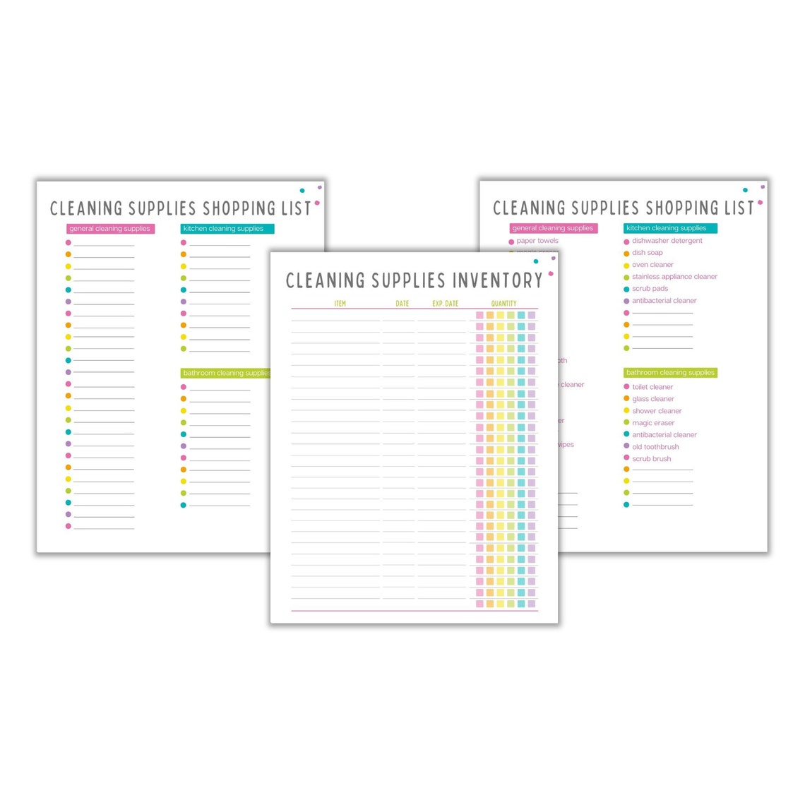 Home Cleaning Planner Printable PDF Cleaning Planner Bundle Seasonal ...