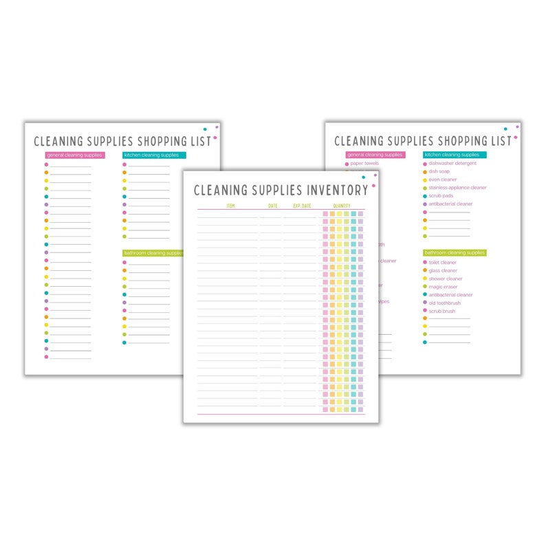 Home Cleaning Planner Printable PDF Cleaning Planner Bundle Seasonal ...
