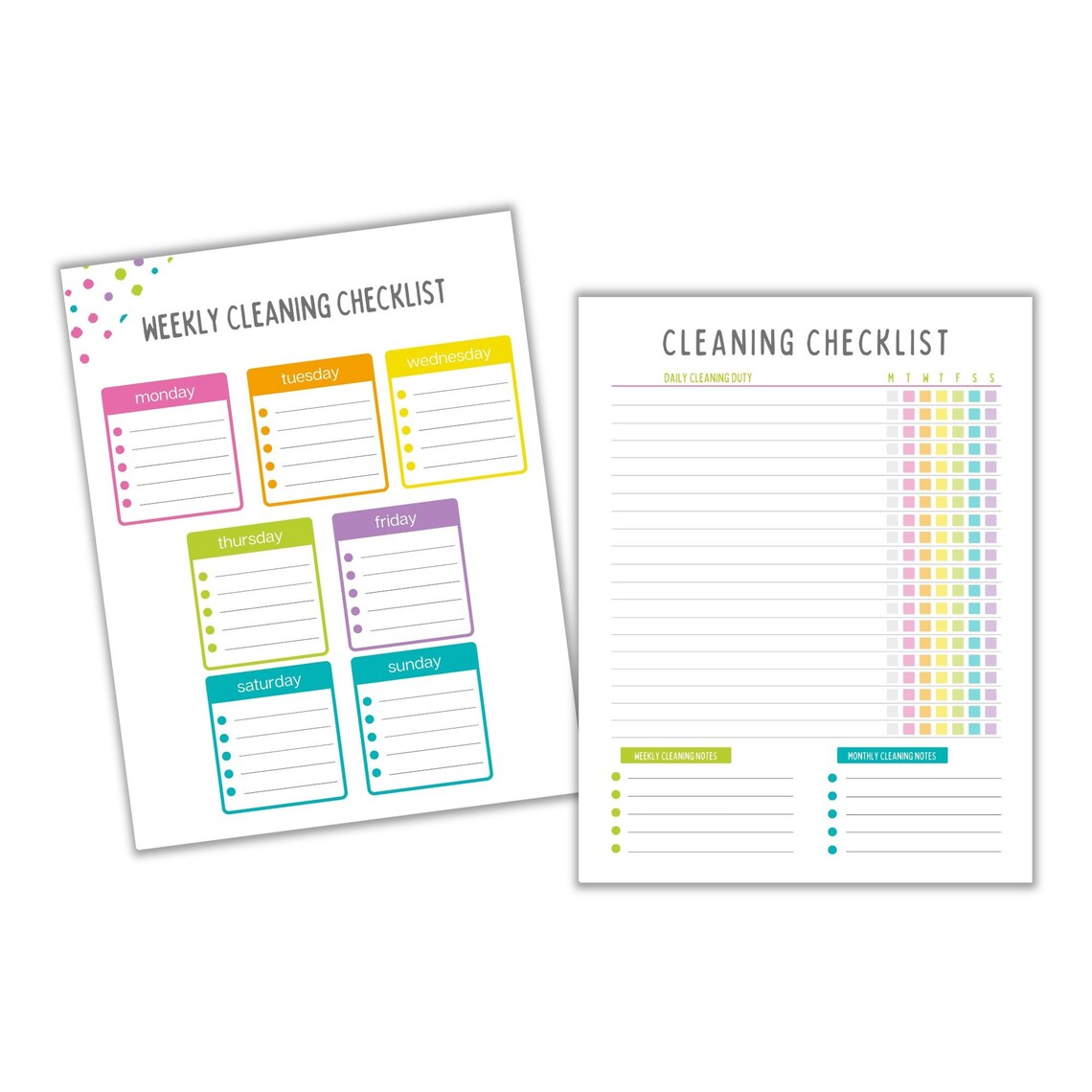 Home Cleaning Planner Printable PDF Cleaning Planner Bundle Seasonal ...