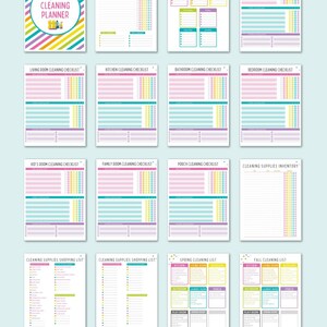 Home Cleaning Planner | Printable PDF | Cleaning Planner Bundle ...