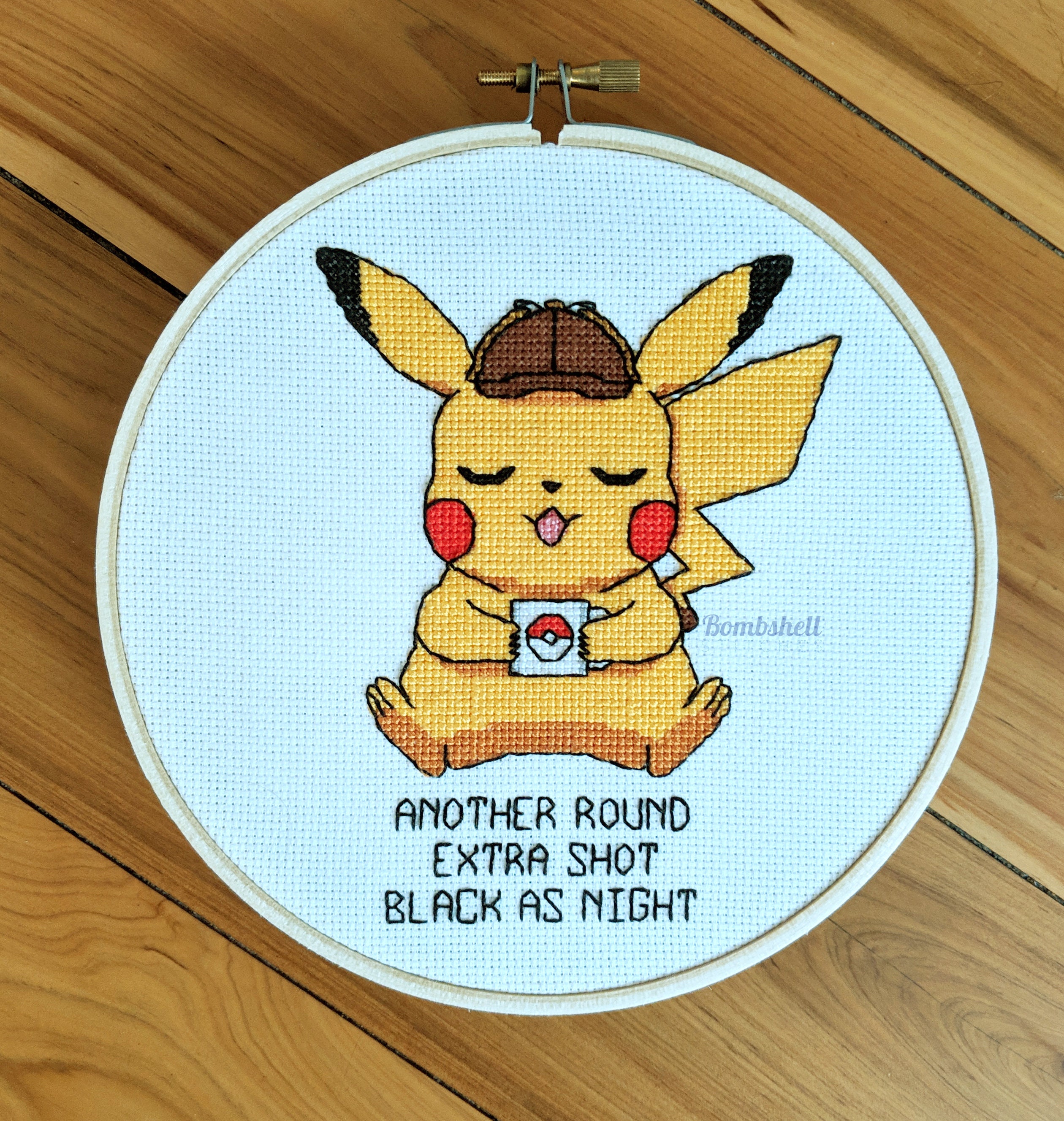 Detective Pikachu, Pokemon Cross Stitch Pattern -PDF PATTERN ONLY- - Etsy