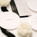 Pearl Embellished Wedding Dinner Menus, Round Shaped Menus, Printed ...