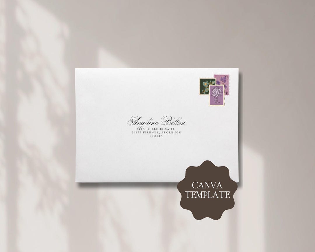 A7 Envelope Addressing Template for Canva | Address Template DIY Bride ...