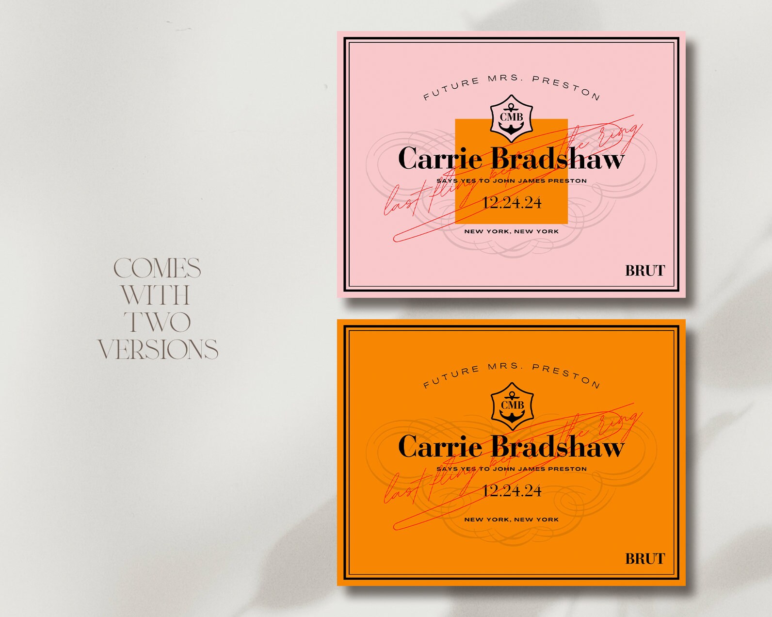 Bridal Bride to Be Veuve Champagne Label Template | Bachelorette Party ...