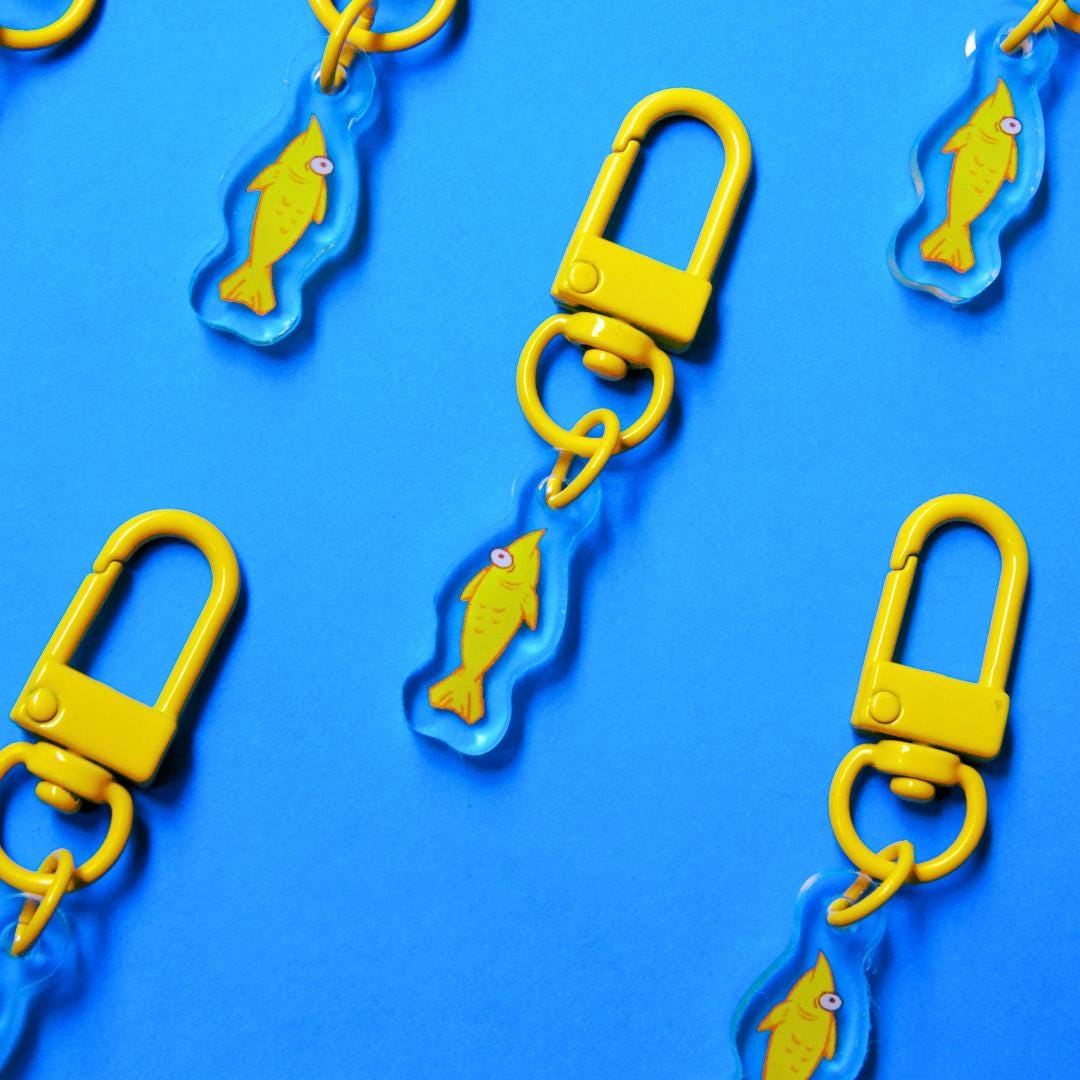 Fluffy the Fish 1" Charm | Club Penguin - Etsy