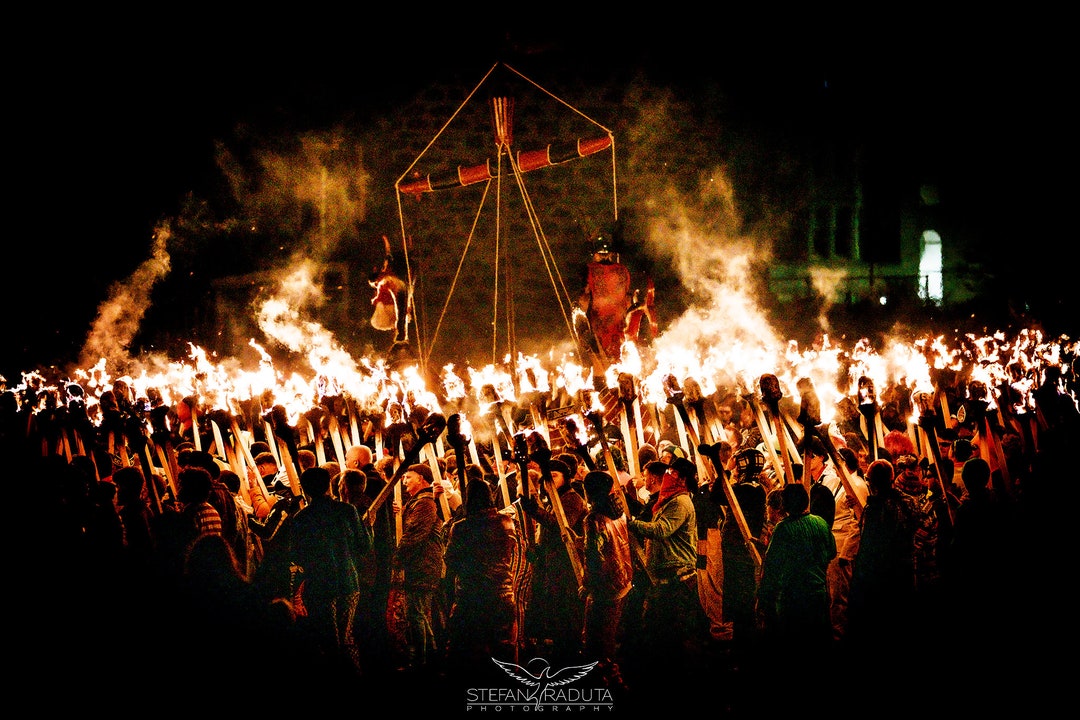 UP HELLY AA - Set of Five Fine Art Photographs #3 - Viking Pagan Wiccan ...