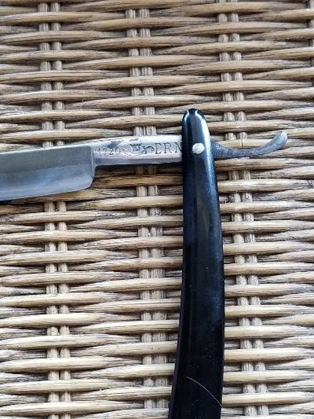 Vintage Germany Crown and Sword ERN 1720 Straight Razor With Coffin Box ...