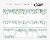 Greenery Etsy Banner Canva Template Etsy Branding Kit Etsy - Etsy
